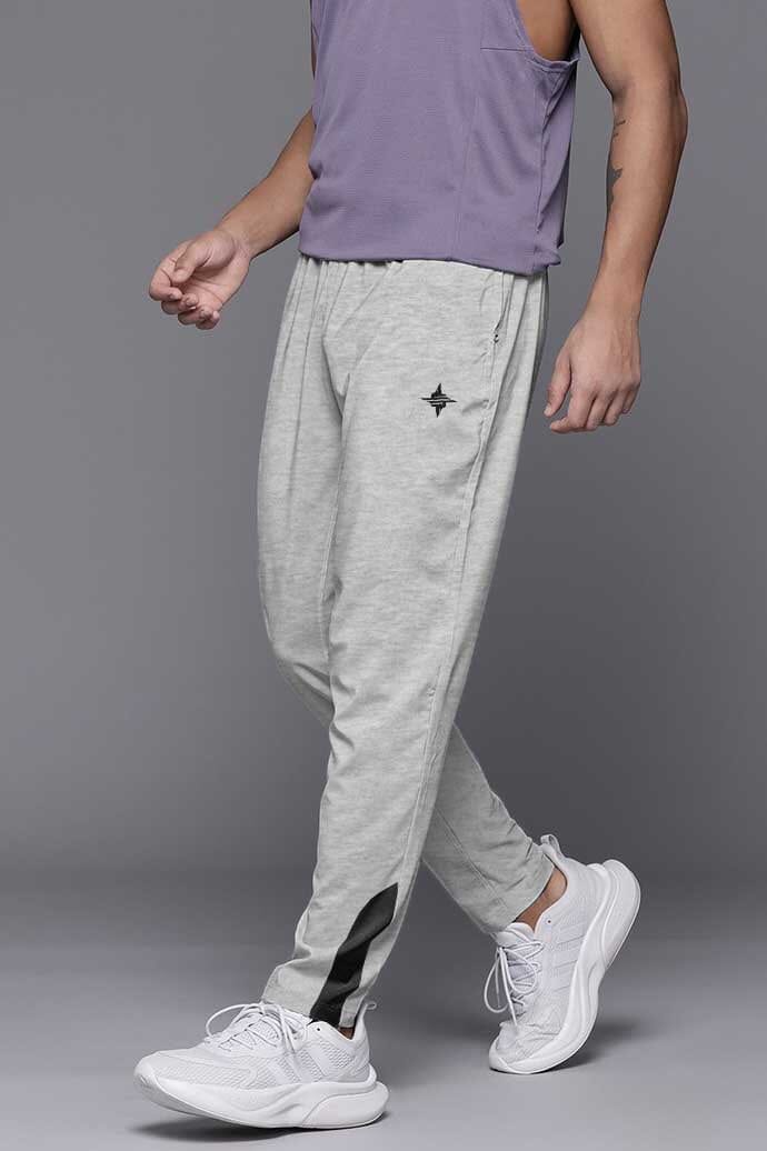 Men's Logo Embroidered Contrast Bottom Panel Design Trousers – elo