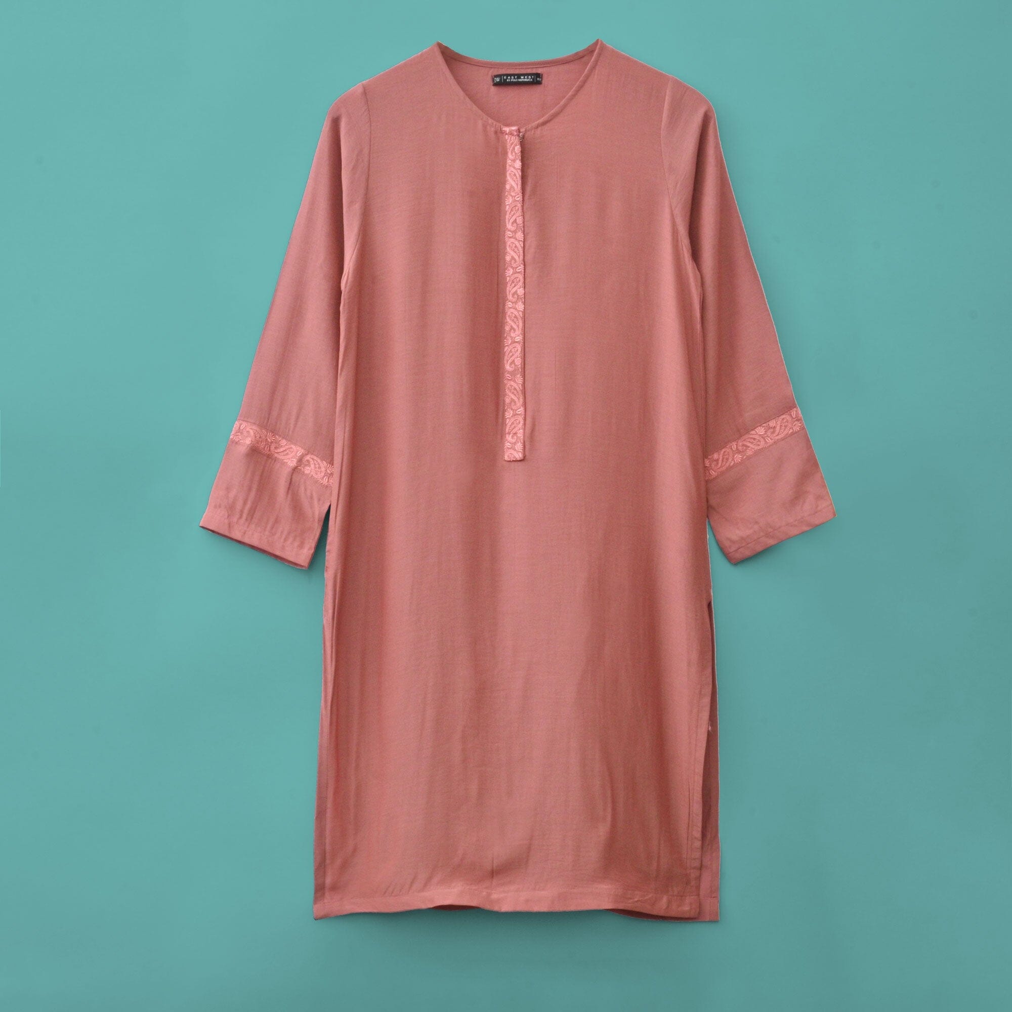 East West Women’s Embroidered Placket Stitched Shirt – elo